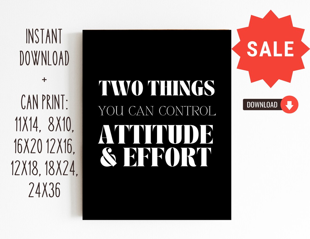 You Can Control Attitude & Effort/gift for Classroom/classroom Gift ...