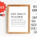Life Skills Teacher Gift/gift for Life Skills Teacher/teacher ...
