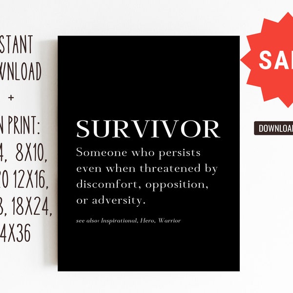 Survivor Print - Etsy