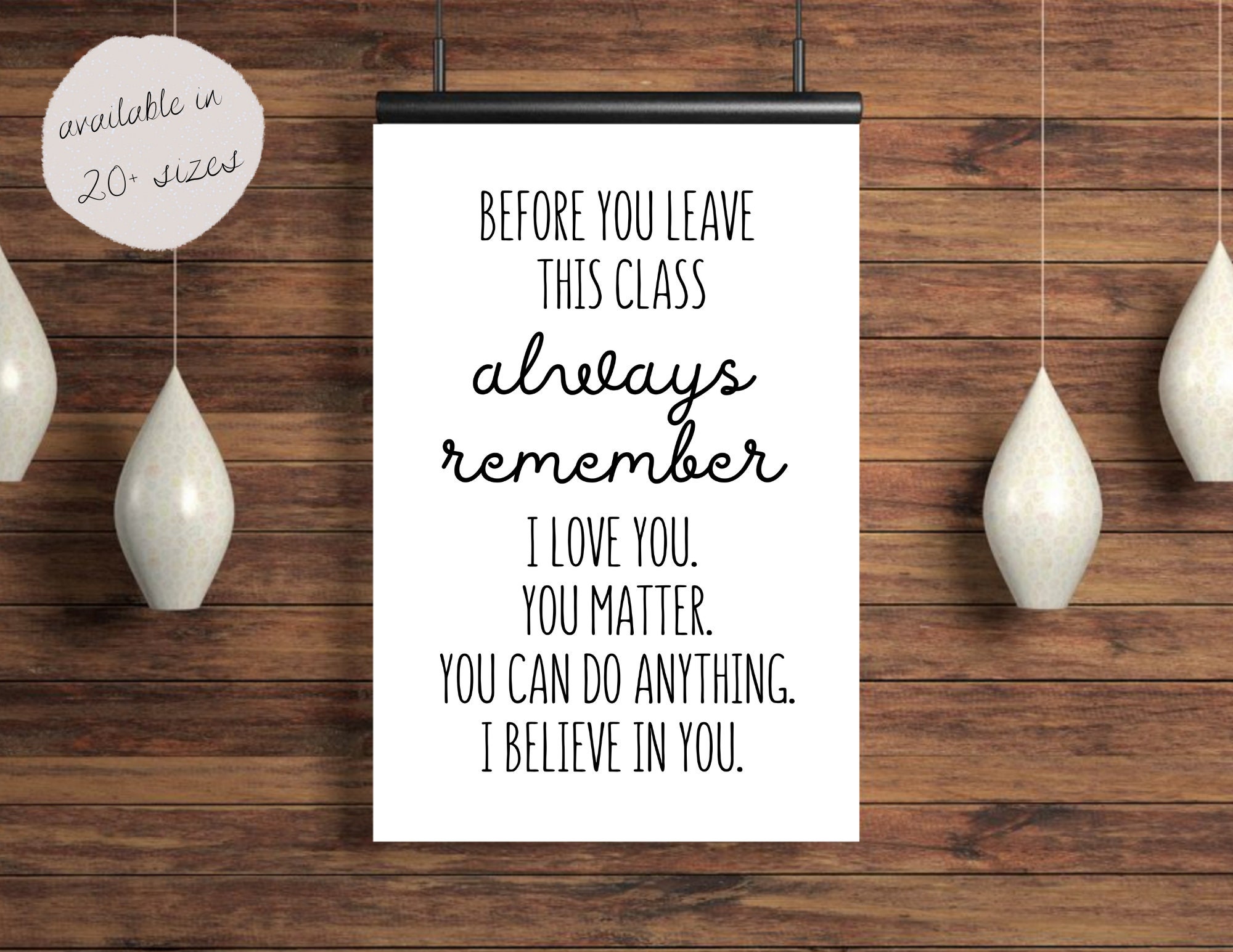 Before You Leave This Class Always Remember Classroom | Etsy