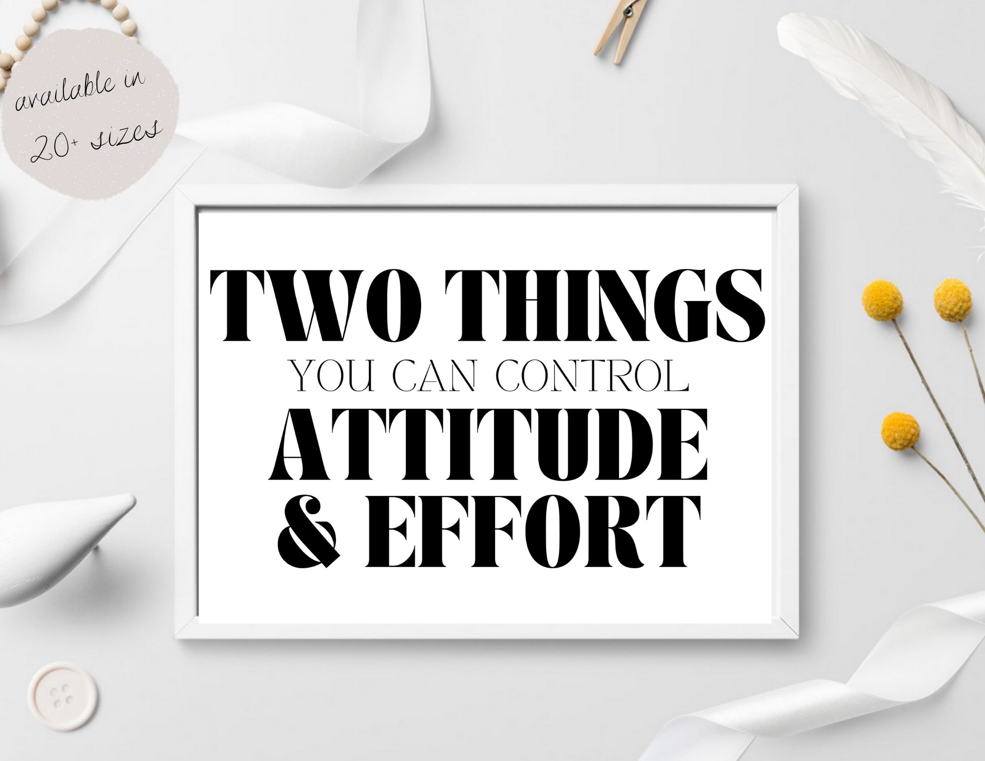 Two Things You Can Control Attitude & Effort/counselor Gift/therapist ...
