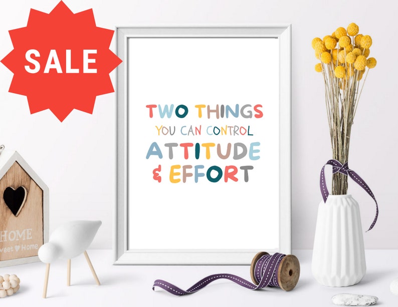You Can Control Attitude & Effort/gift for Classroom/classroom - Etsy