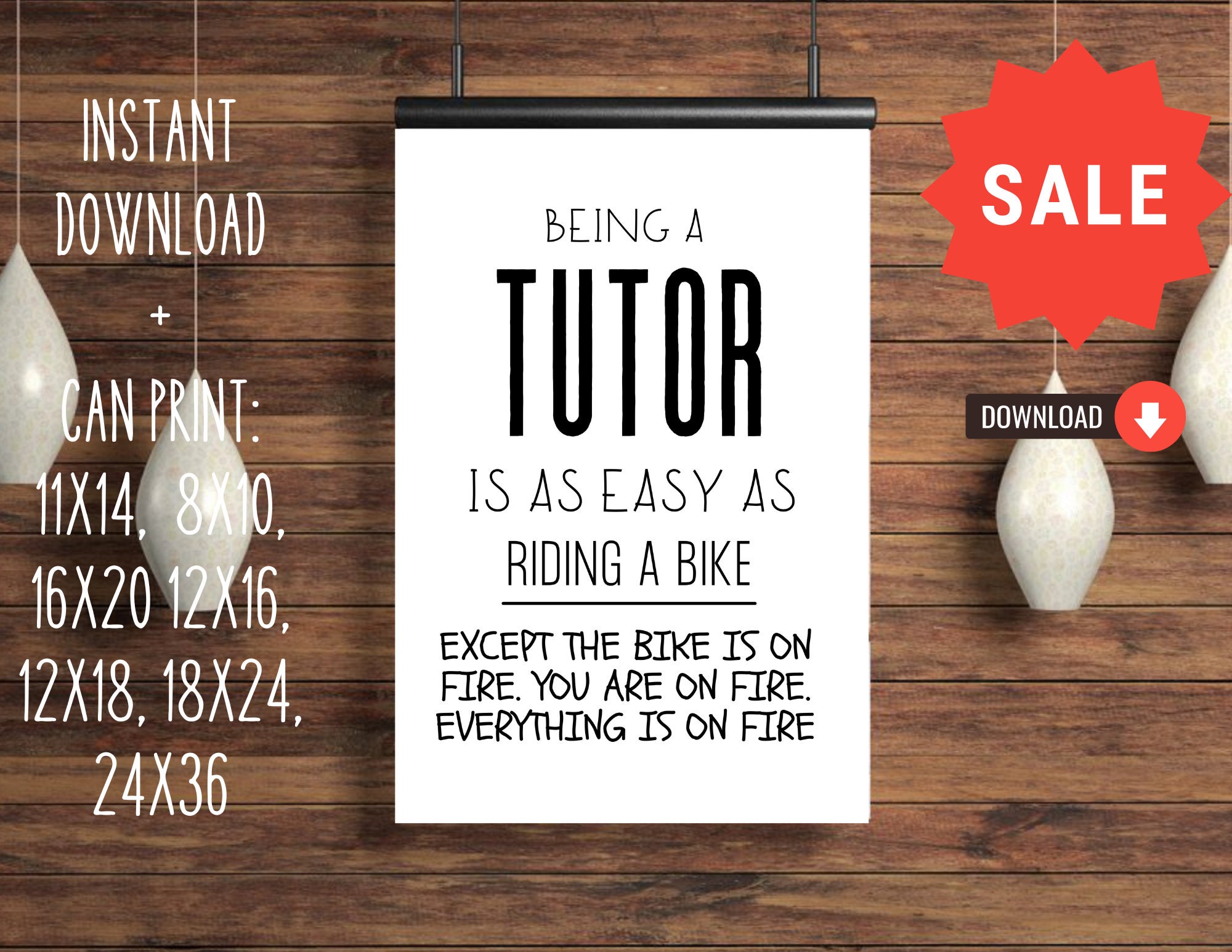 Tutor Gift/gift for Tutor/employee Recognition/tutor Easy as - Etsy