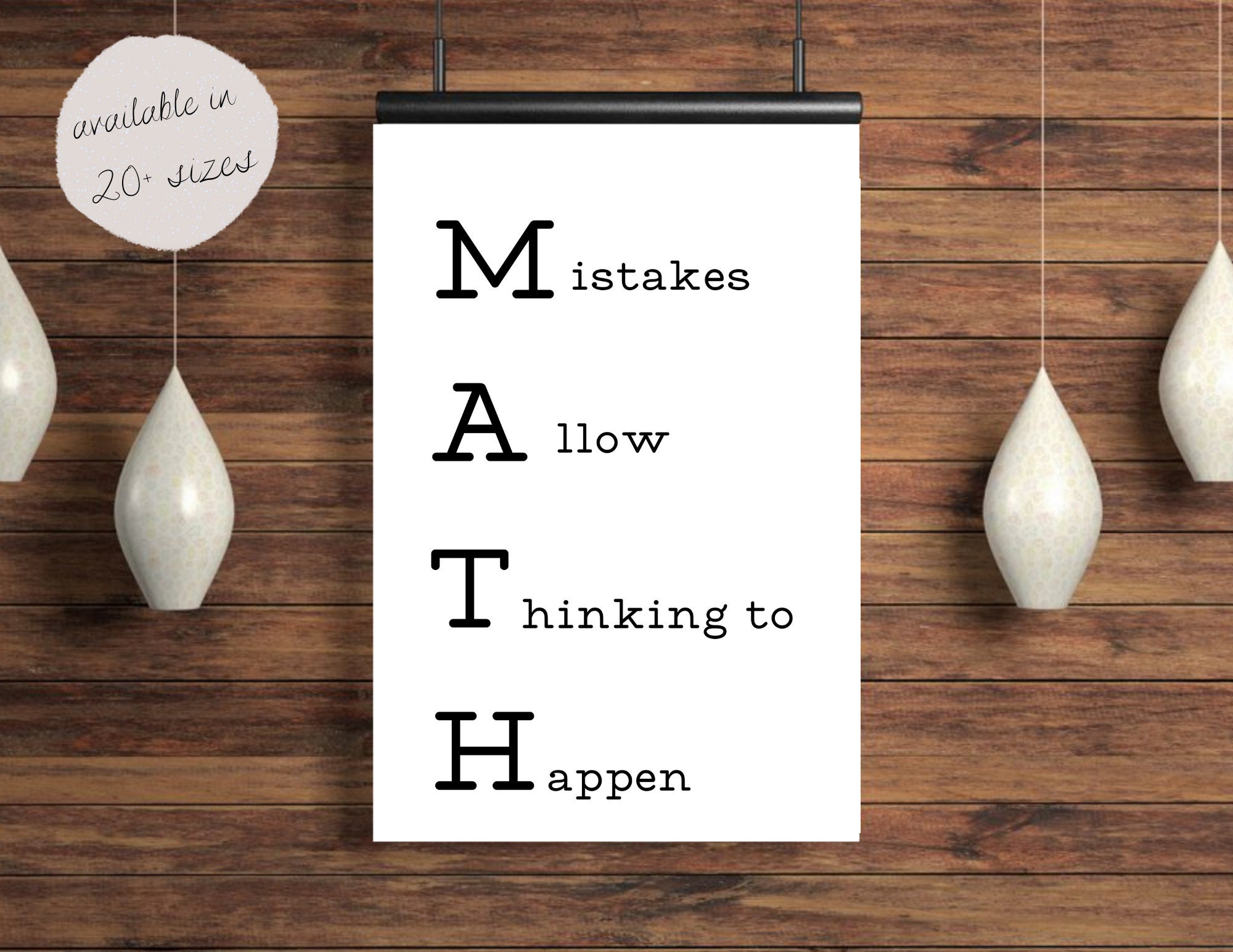 MATH Mistakes Allow Thinking to Happen/gift for Math Teacher/math ...
