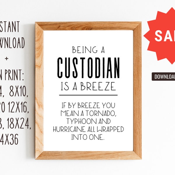 Custodian Appreciation Printables - Etsy
