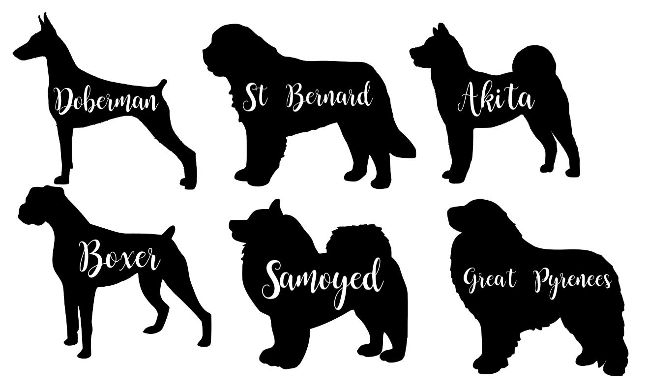 Dog Breed Decals - Etsy