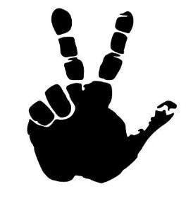 Hand Wave Decal - Etsy