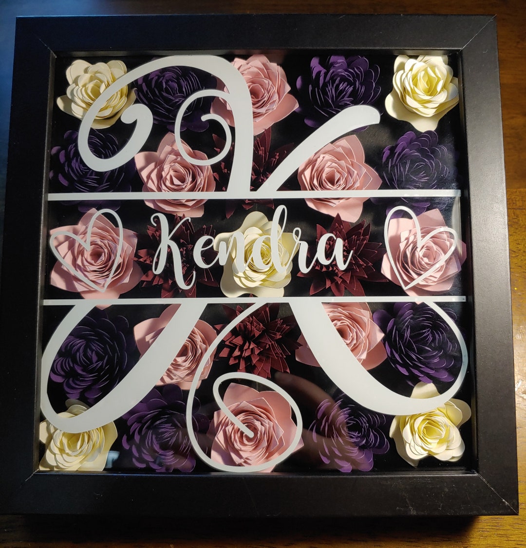 Personalized Shadow Box | Monogram Shadow Box - Etsy