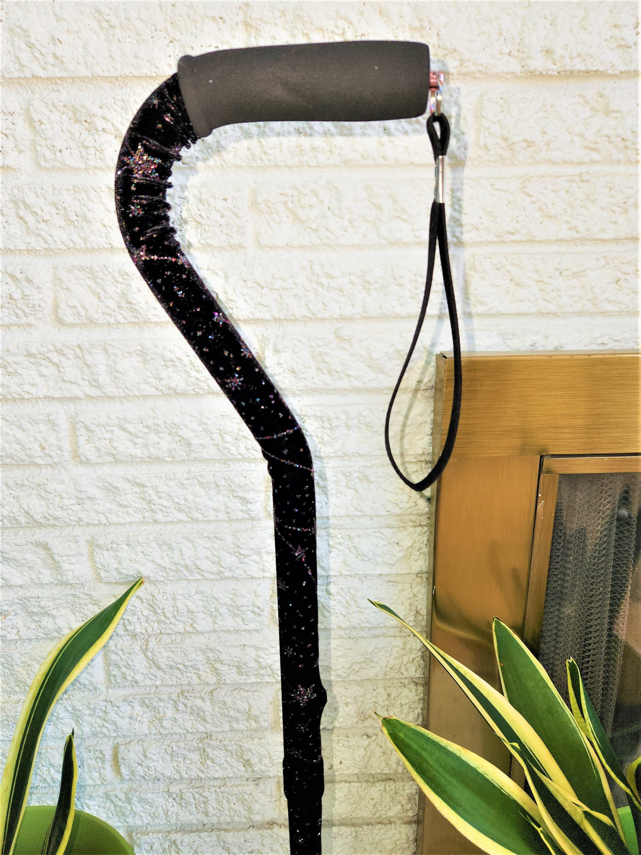 Black Velvet With Stars Eye Candy Cane Cover - Etsy