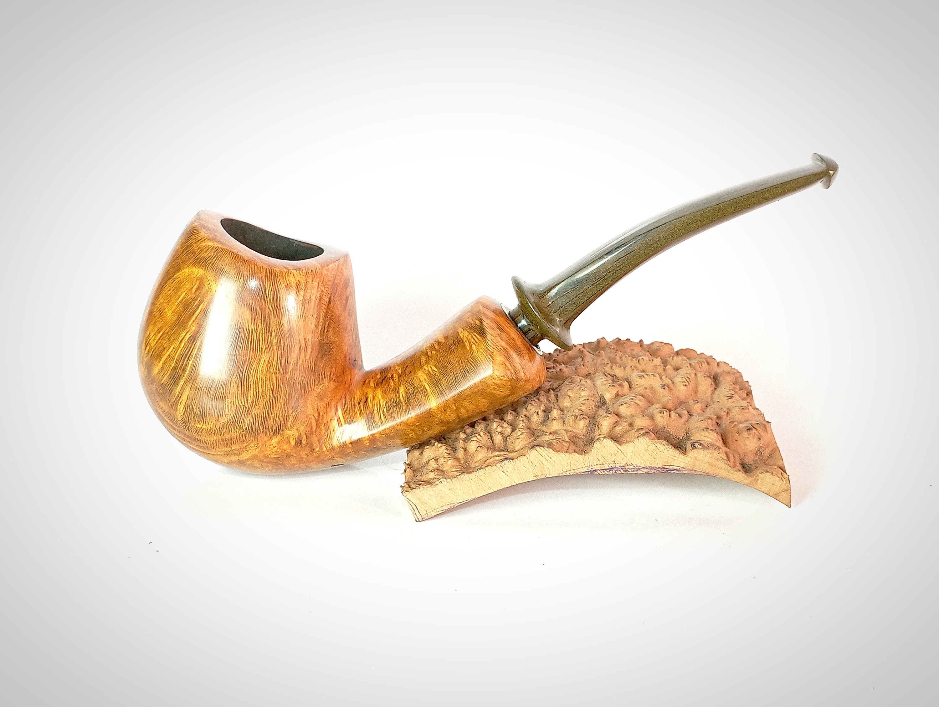Pipe Briar Pipe Artisan Pipe Handmade Bent Egg With Orange Cumberland ...