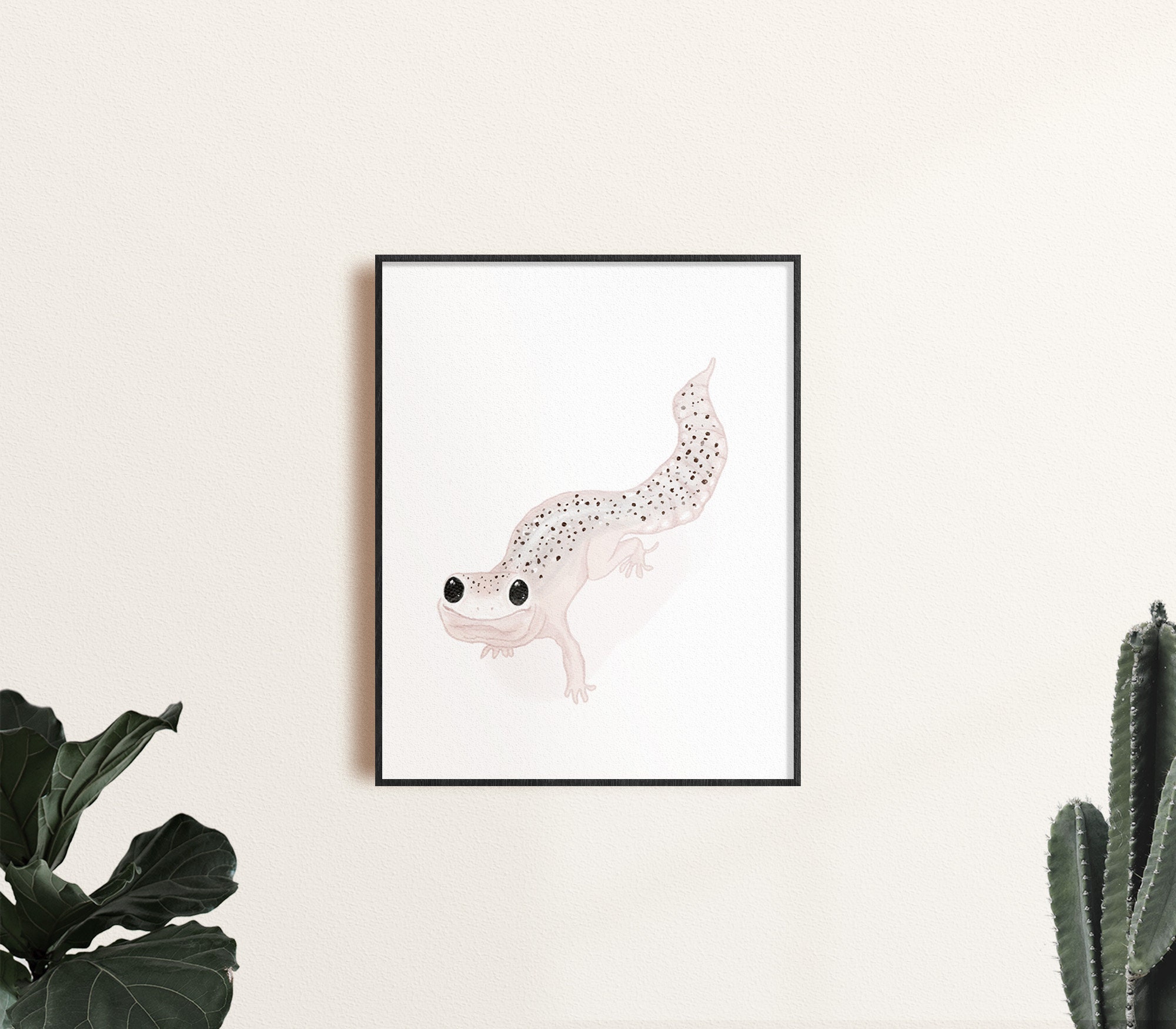 Leopard Gecko Illustration Druck Gecko Poster süße - Etsy.de