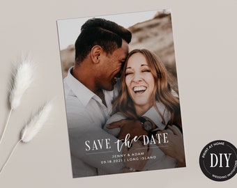 Photo Save the Date, Simple Wedding, DIY Save the Date, Templett ...