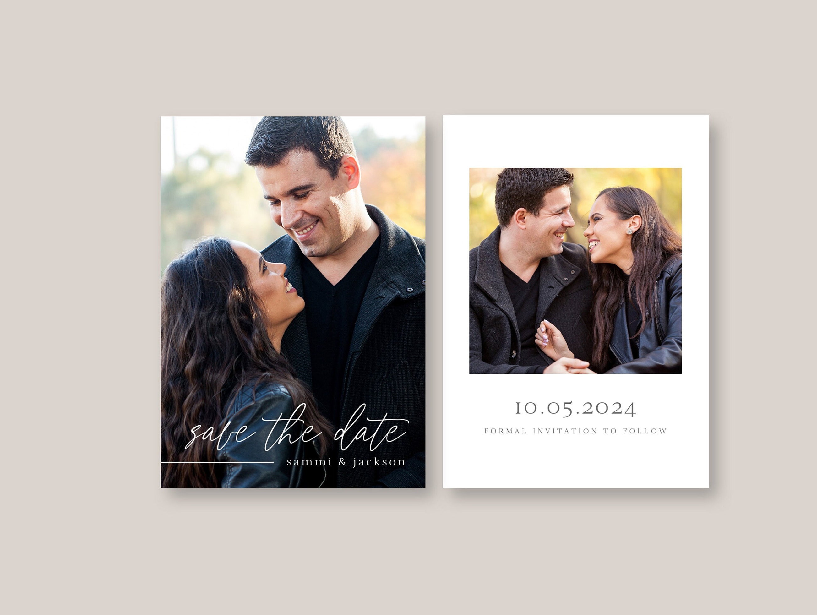 Photo Save the Date, Simple Wedding, DIY Save the Date, Templett ...