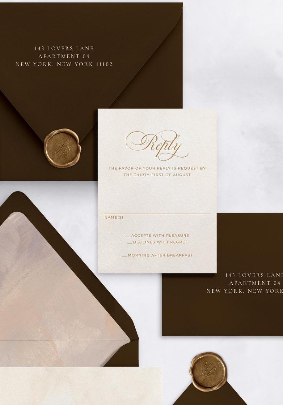 Printed Invitation - Elegant Wedding Invitation, High End Wedding ...