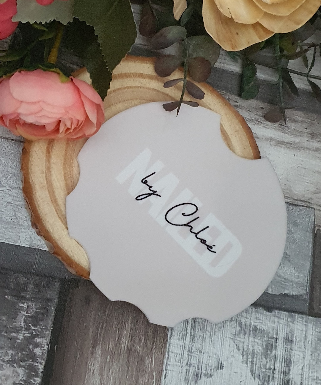 Nailfie Acrylic Disc, Personalised Nail Display Holder, Nail Art Prop ...