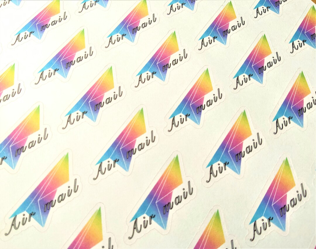 55p. Air Mail Sticker. Sheet Sticker. International Mail. - Etsy