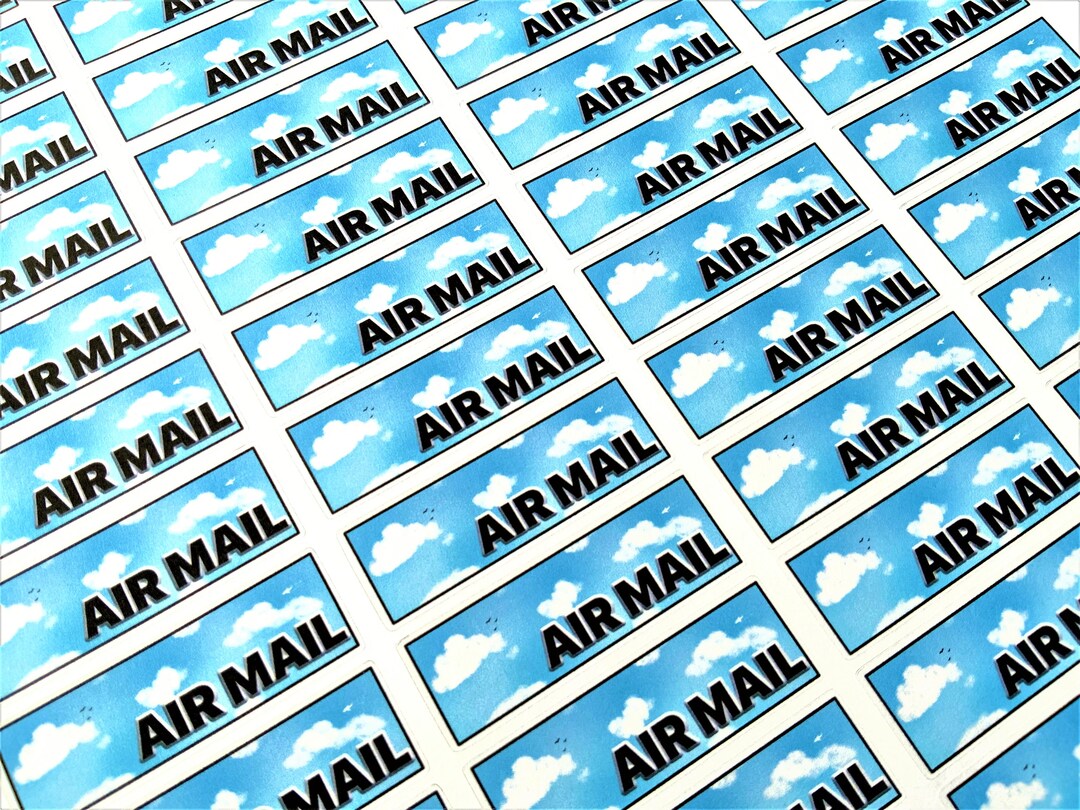 60p. Sky AIR MAIL Sticker. Sheet Sticker. Sky Design. - Etsy
