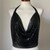 Stellar Crystal Top black Metal Mesh Chainmail Party Going Out Rave ...