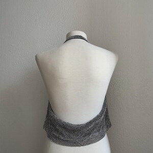 Gemma Top (black)| Chainmail Crystal Mesh Party Going Out Night Club ...