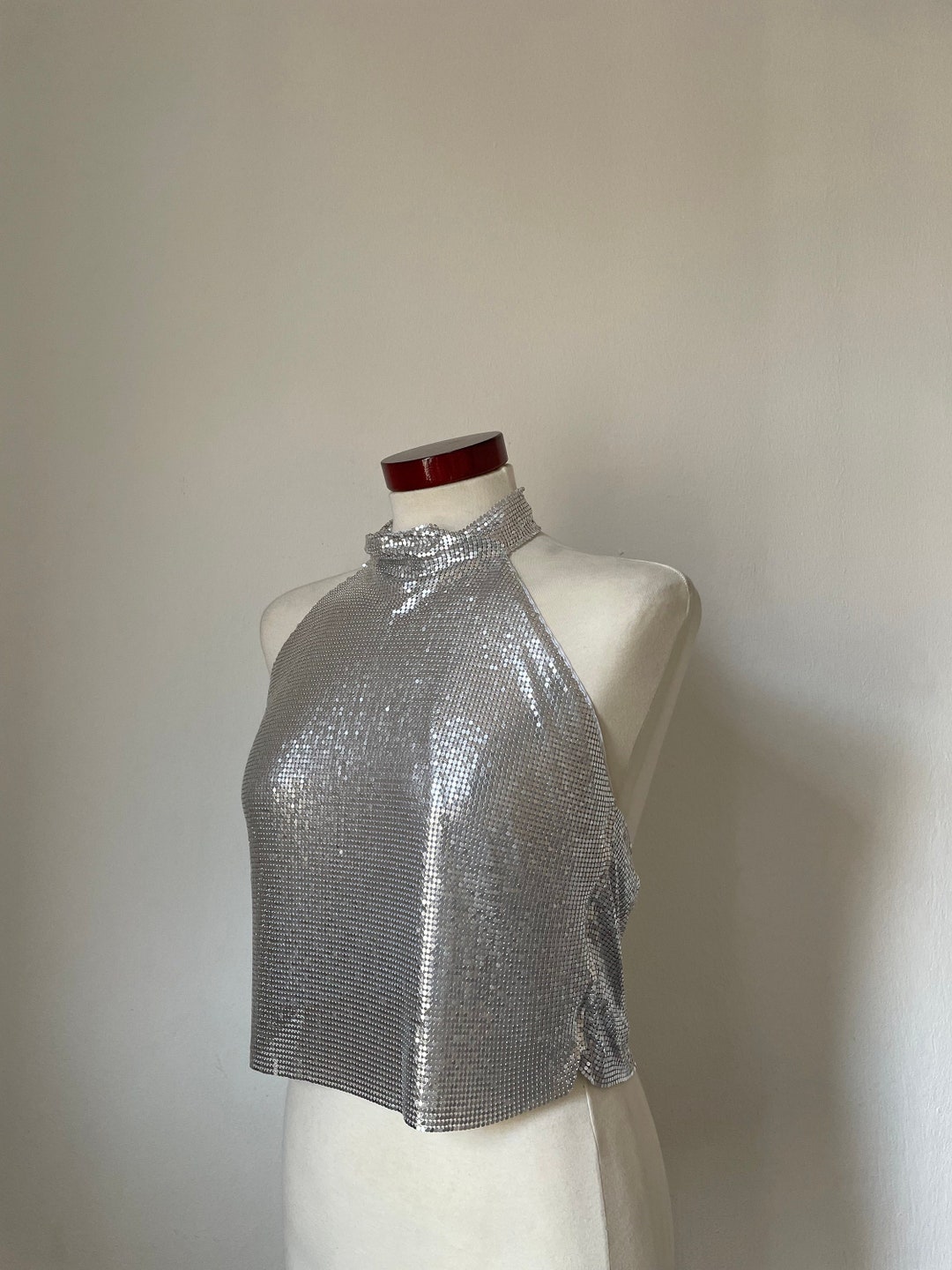 Harley Metal Top | Crystal Metal Mesh Chainmail Party Going Out Night ...