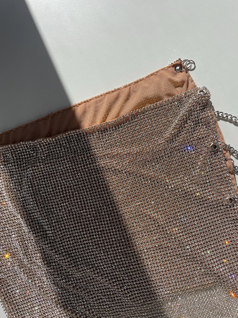 Nebula Crystal Chainmail Crop Top: One Shoulder Y2K Rave Festival ...