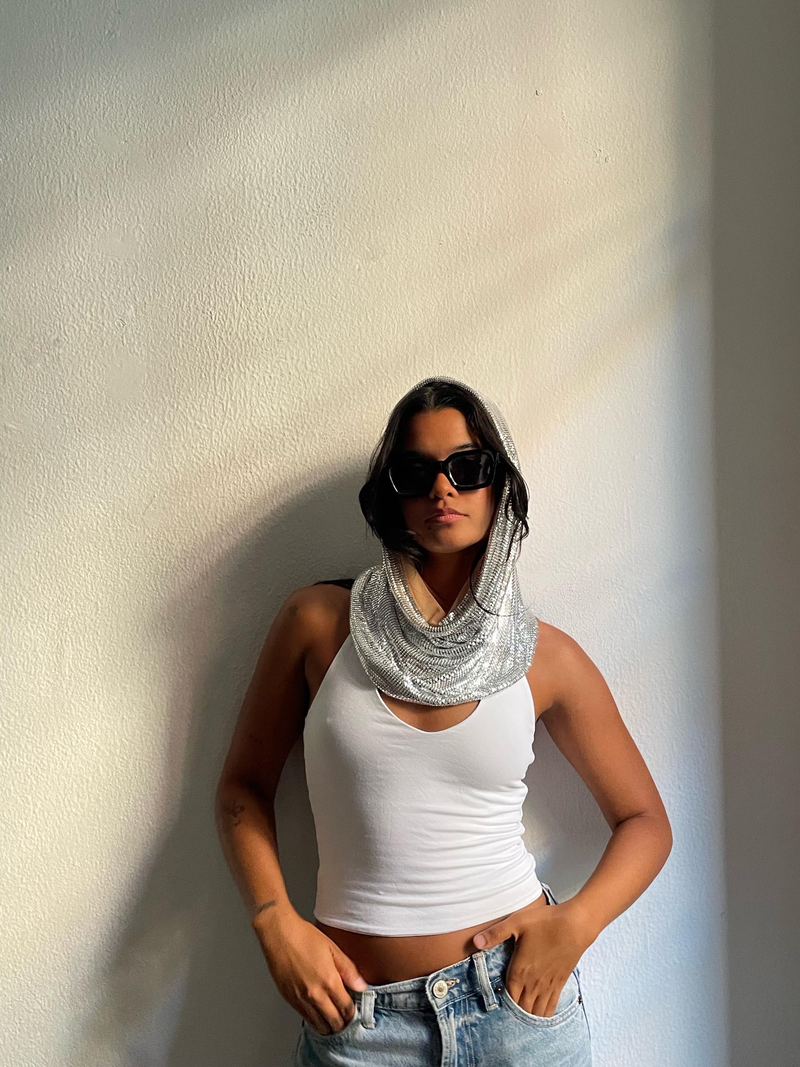 Chainmail Hood: Metal Mesh Headpiece, Rave Party Festival Costume ...