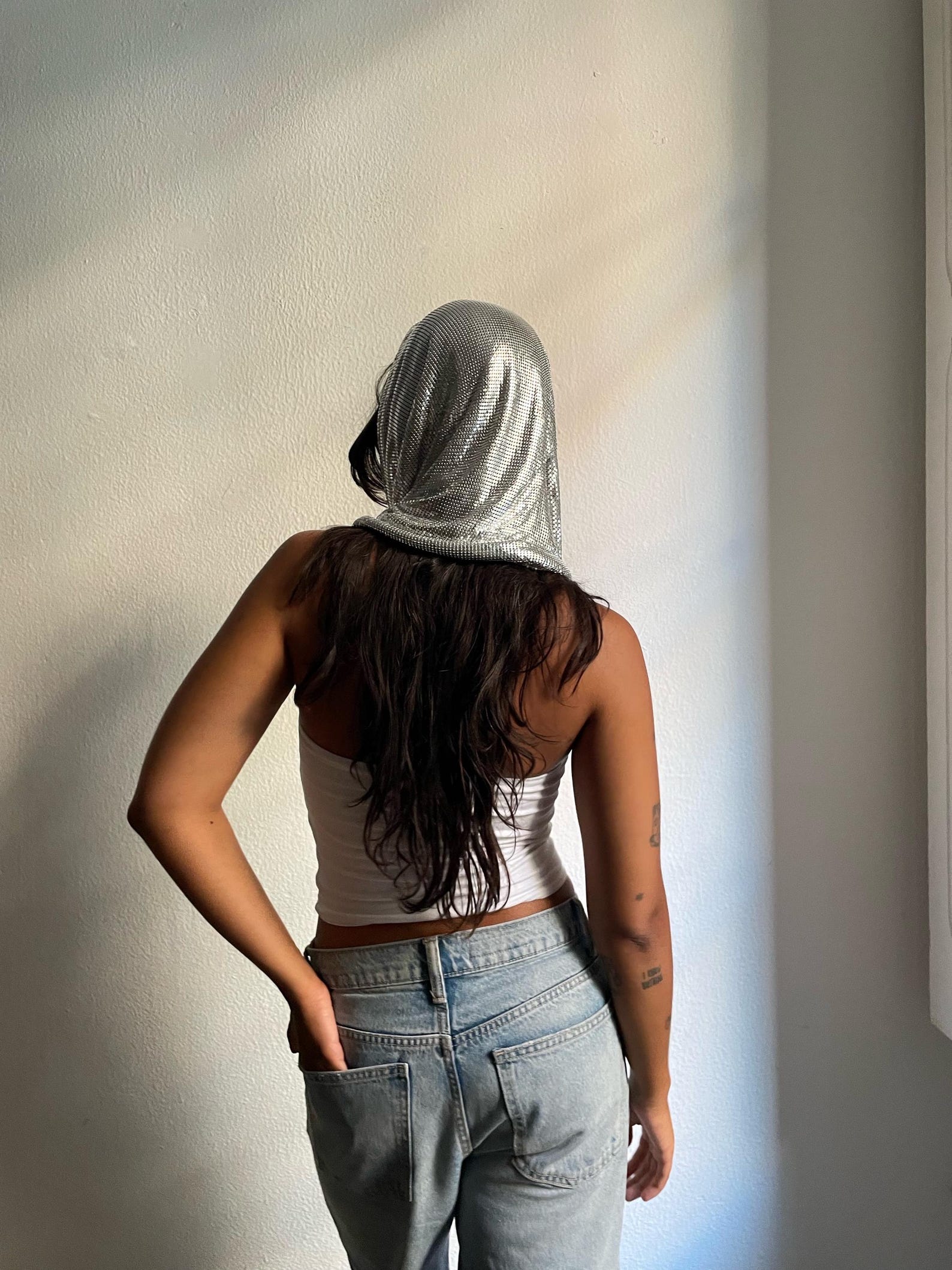 Chainmail Hood: Metal Mesh Headpiece, Rave Party Festival Costume ...