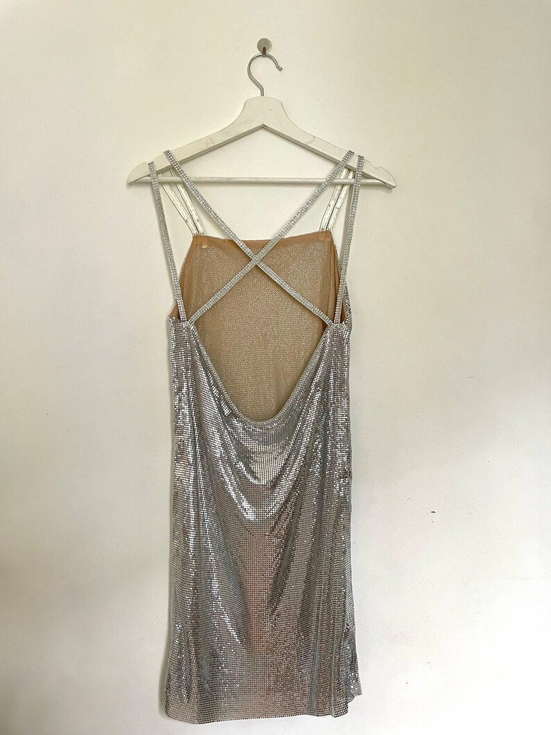 Kate Metallic Dress Crystal Mesh Metal Chainmail Sparkly - Etsy