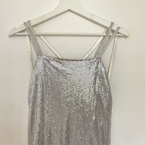 Kate Metallic Dress Crystal Mesh Metal Chainmail Sparkly Dress Night ...