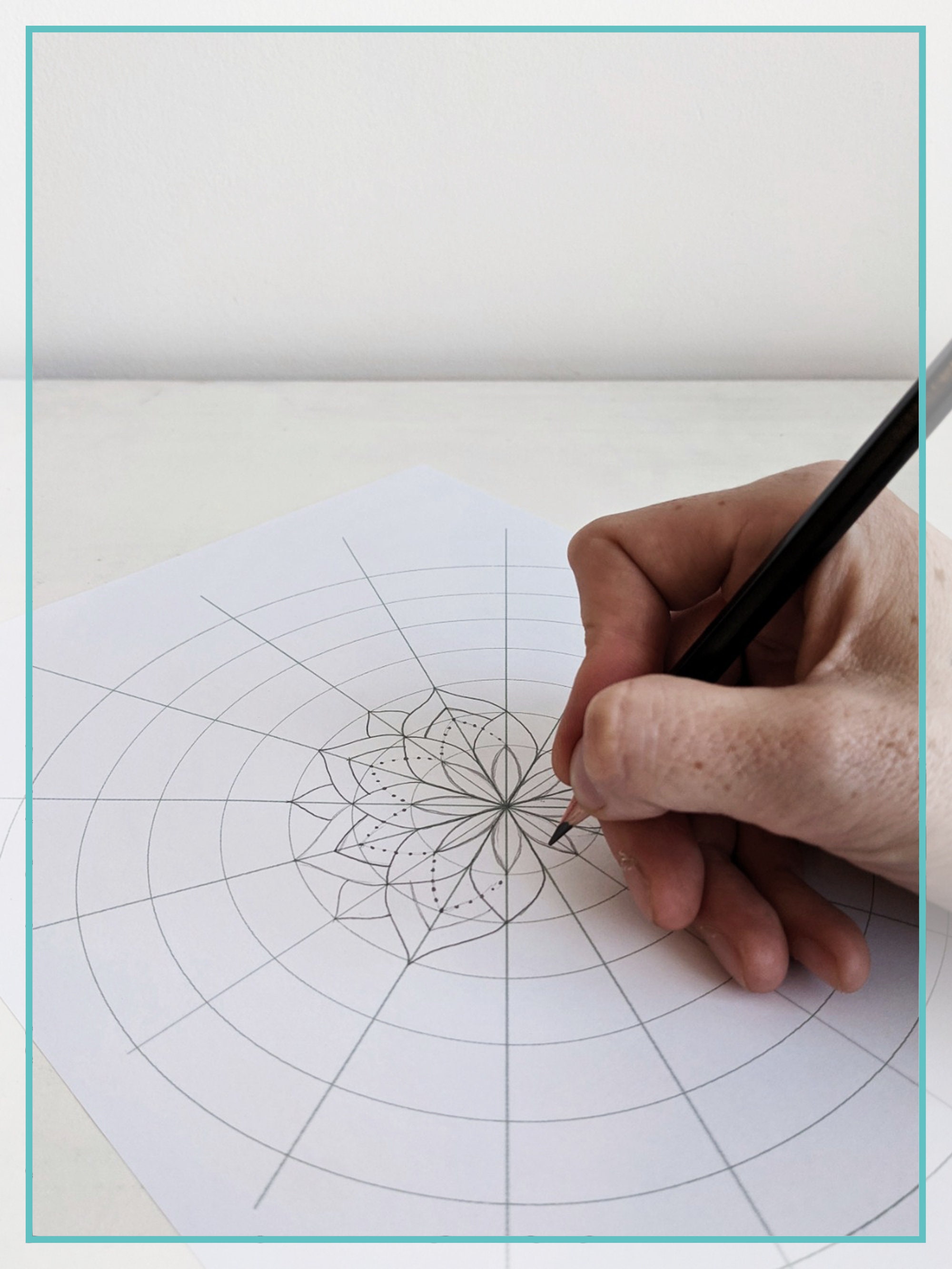 Printable Mandala Drawing Guides - PDF Template Tools Kit Pattern ...