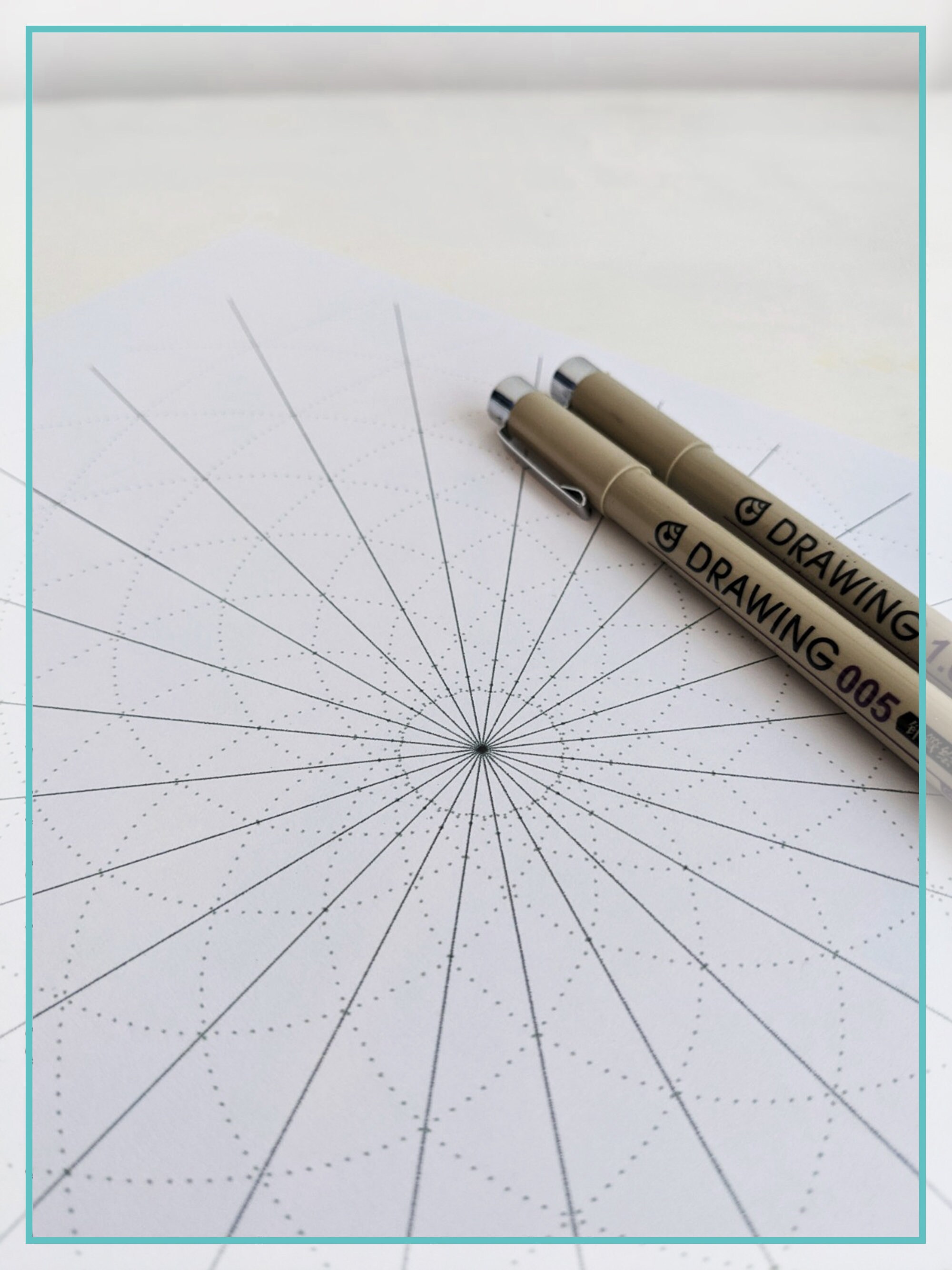 Printable Mandala Drawing Guides - PDF Template Tools Kit Pattern ...