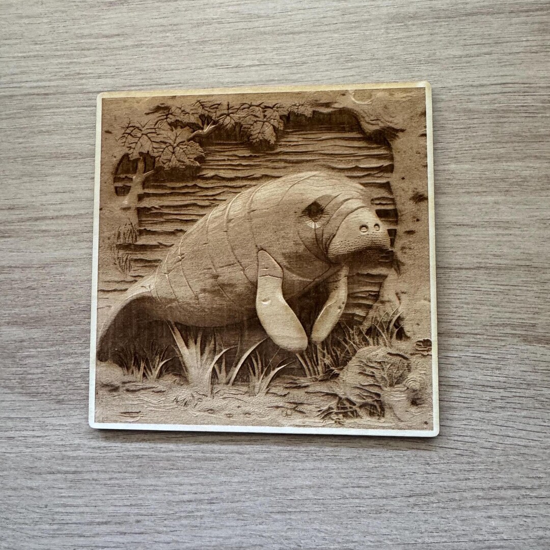 Manatee Wall Decor. Swimming Around With Water Plants That They Eat ...