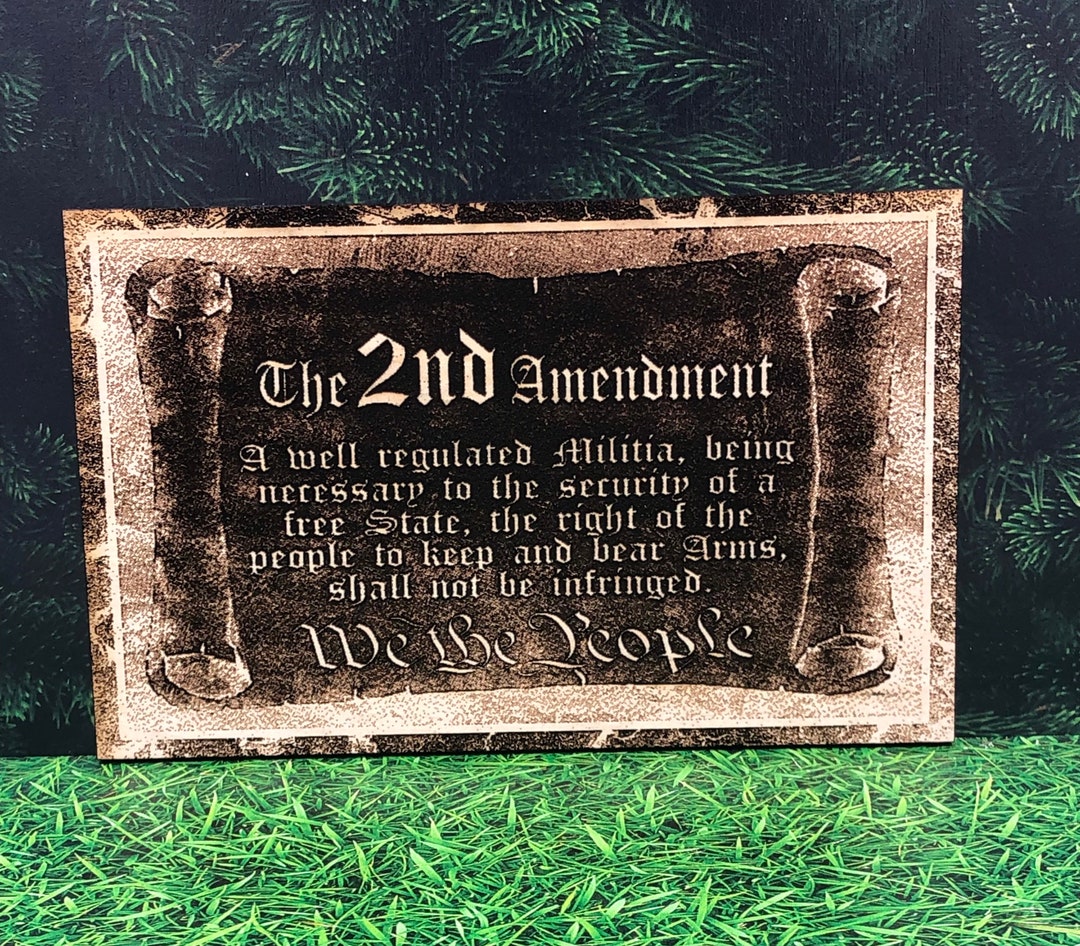 2nd Amendment Wall Decor Sign - We the People - Wooden Sign - Hand ...