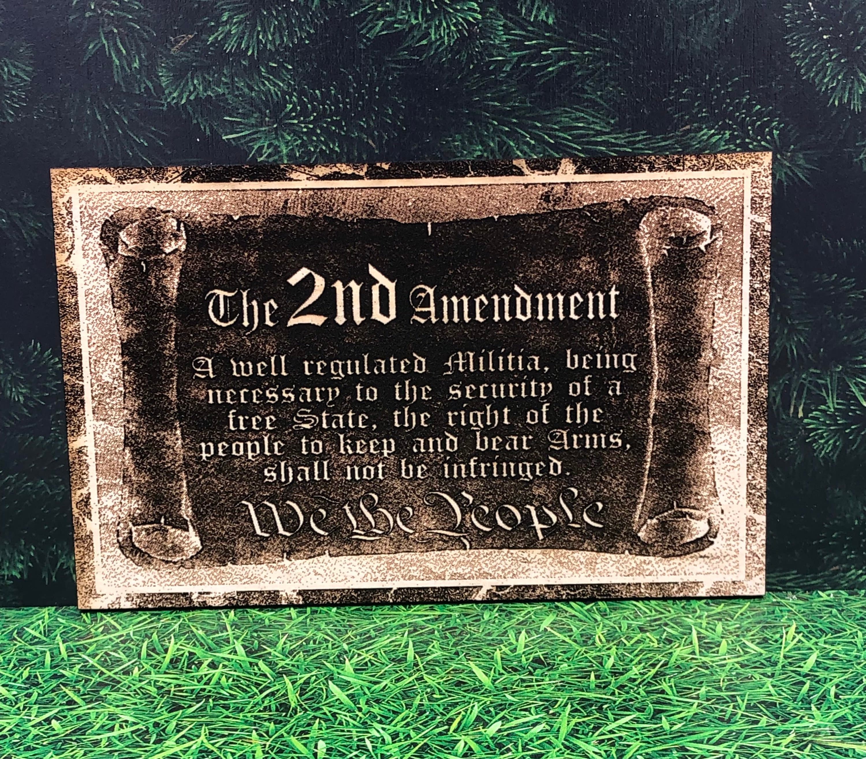 2nd Amendment Wall Decor Sign - We the People - Wooden Sign - Hand ...