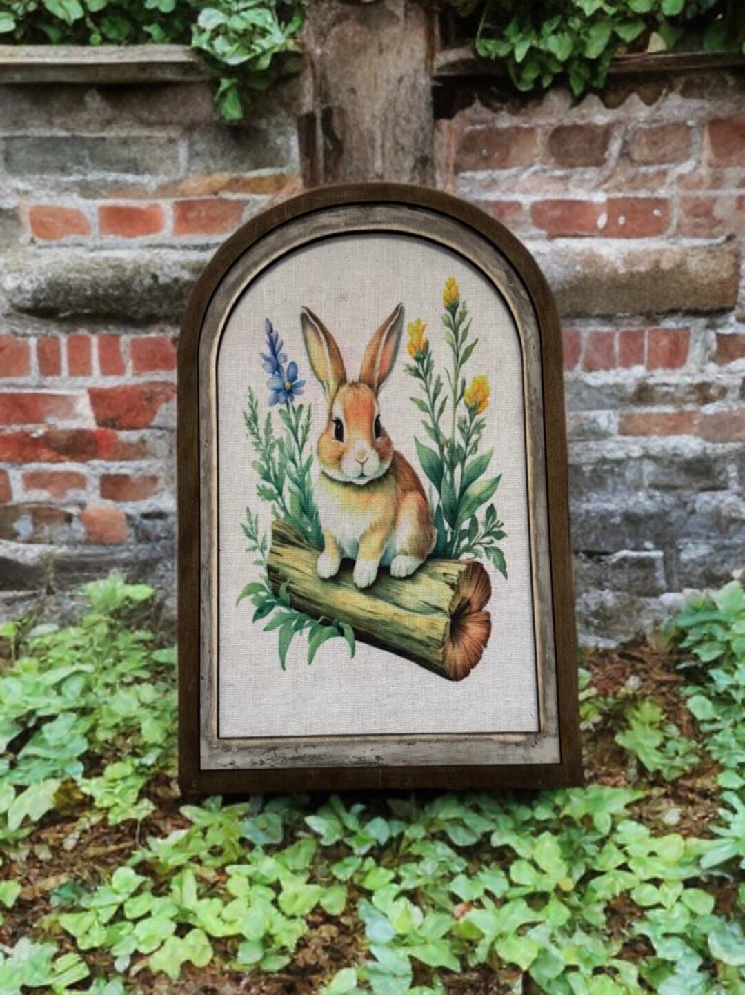 Wall Art Bunny Rabbit Home Decor Wall Decor Gallery Vintage Farmhouse ...