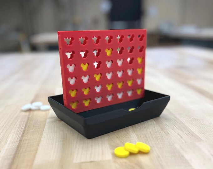 Disney Mickey Mouse Themed Connect Four 3D Printed Travel Game All in ...