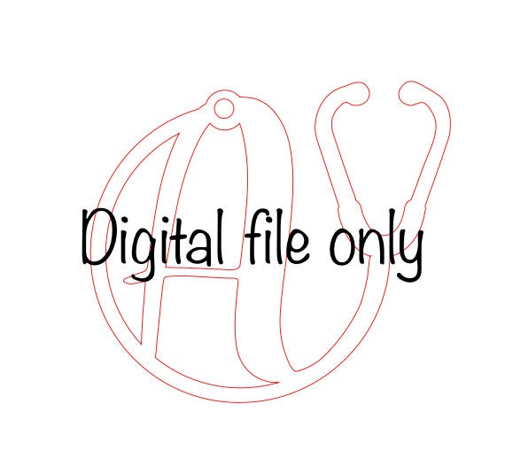 Initial Stethoscope FULL ALPHABET Digital File SVG - Etsy