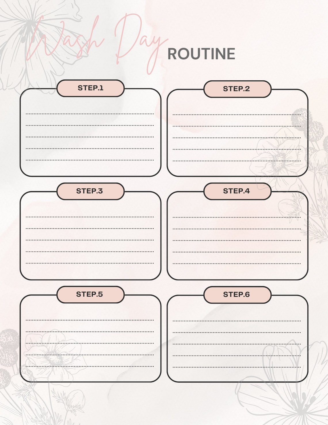 Gorgeous 40+ Page Hair Care Planner Journal for Healthy Hair | Natural ...