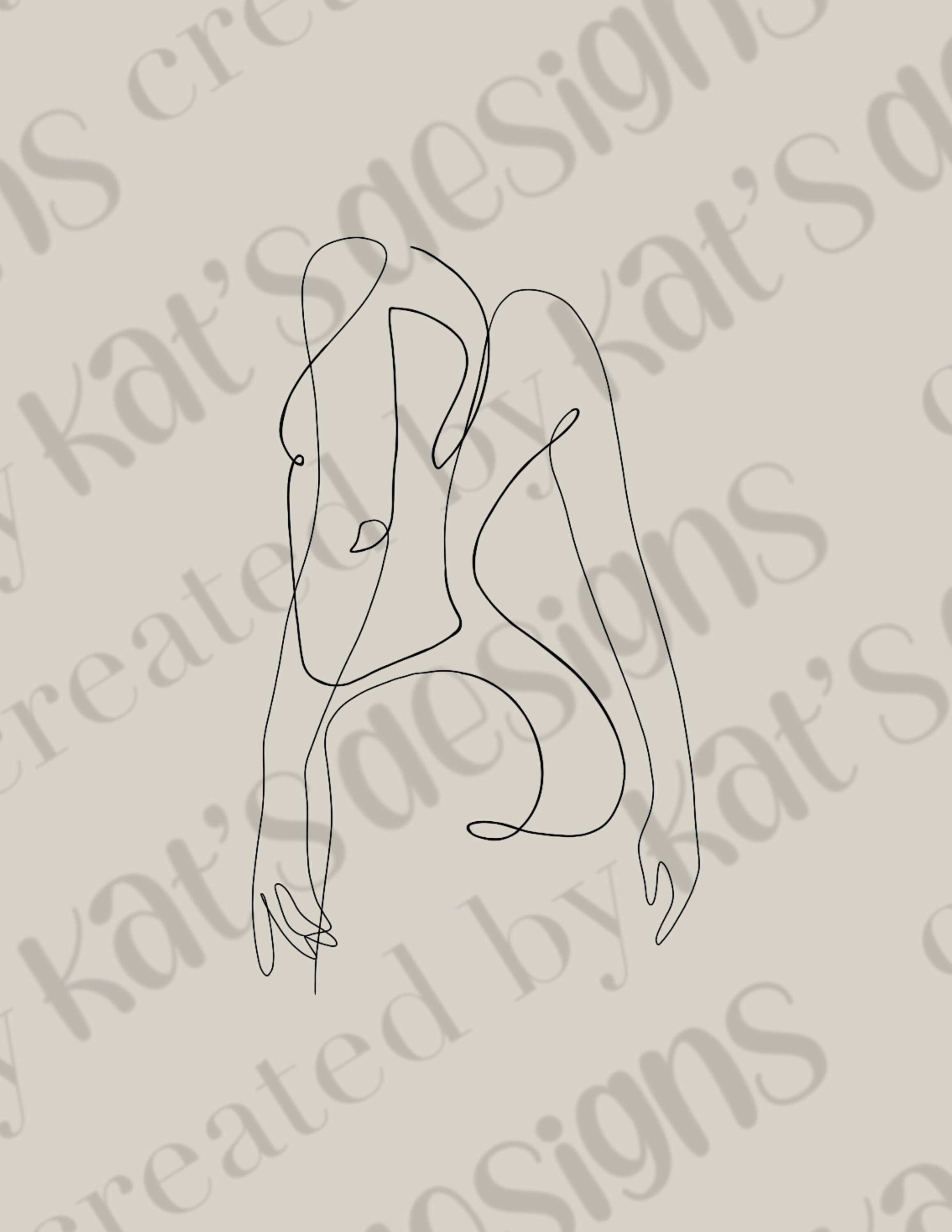 Female Body 2 Digital Download Print Wall Decor Minimal Printable Art ...