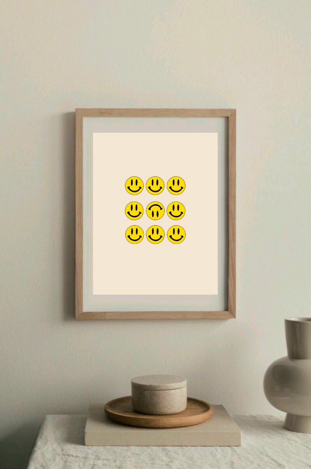 Smileys - Digital Download Print - Wall Decor - Minimal Printable Art ...