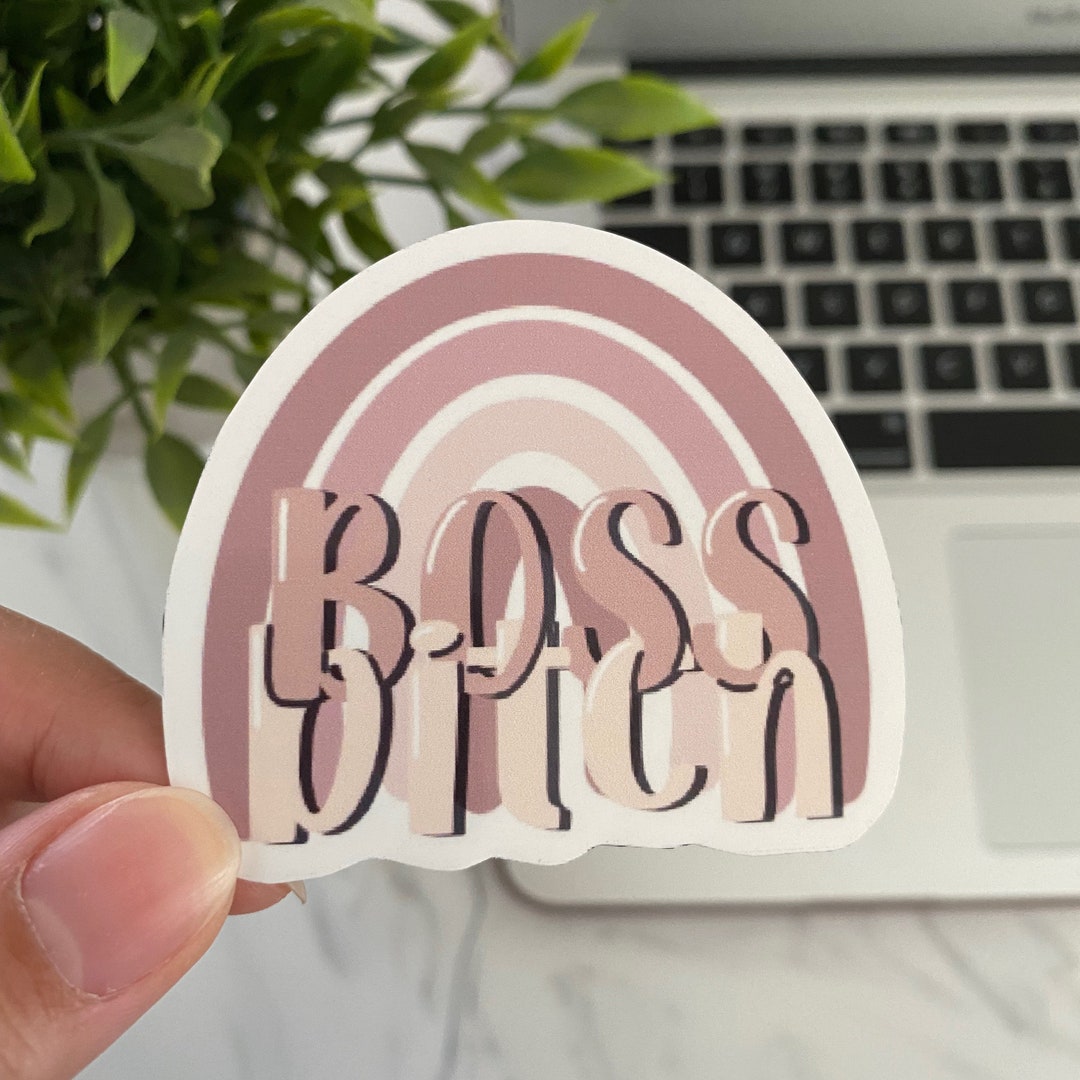 Vinyl Glossy Sticker Boss Babe Sticker - Etsy