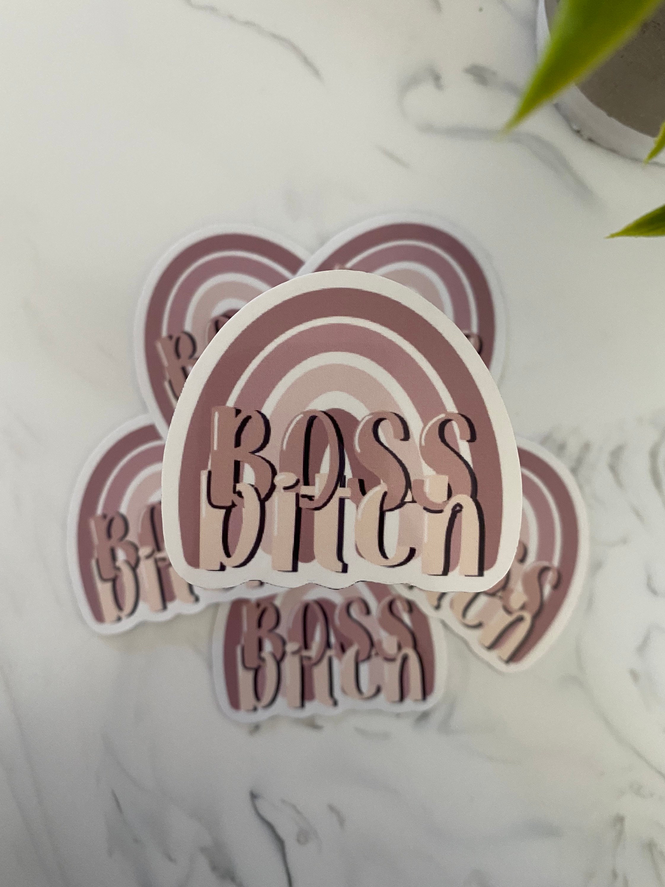 Vinyl Glossy Sticker Boss Babe Sticker - Etsy