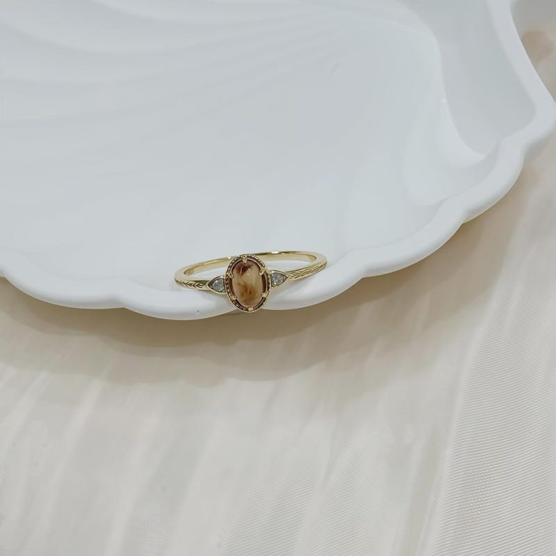 Vintage Amber Ring - Etsy
