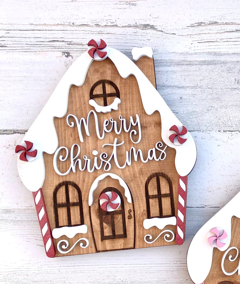 Gingerbread House, Wood Gingerbread House, Gingerbread House Decor ...