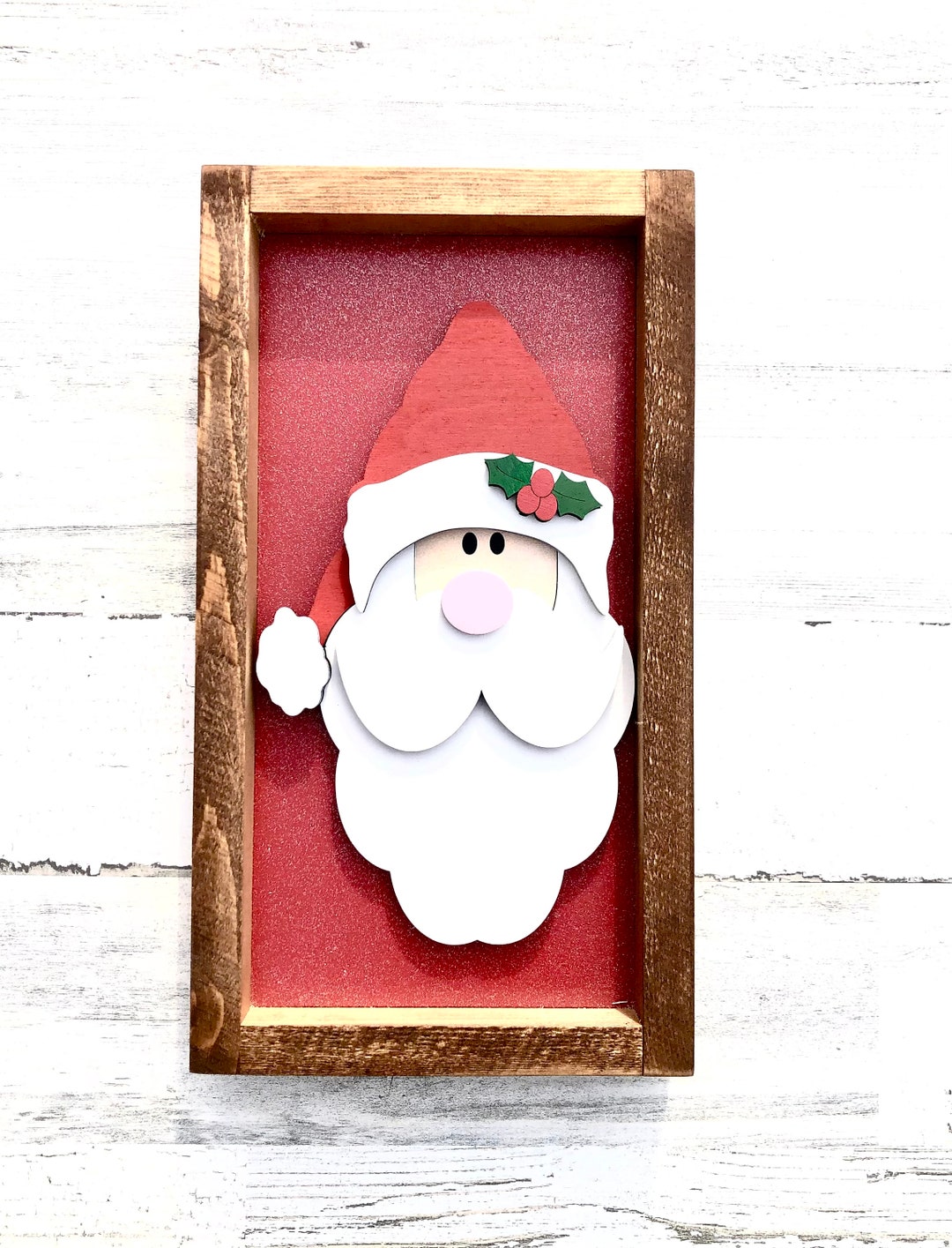 Pink Nosed Santa, Santa Clause Sign, Cute Santa Sign, Jolly St Nick ...