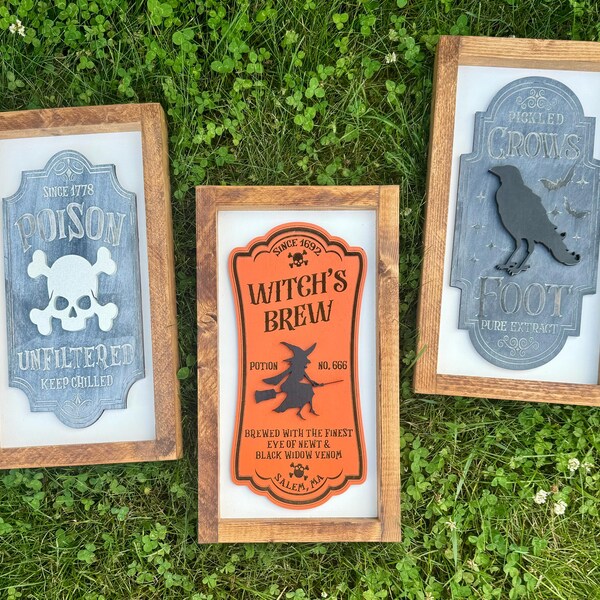 Ghost Halloween Mini Wood Signs, Ghost With Glasses Mini Sign, Cute ...