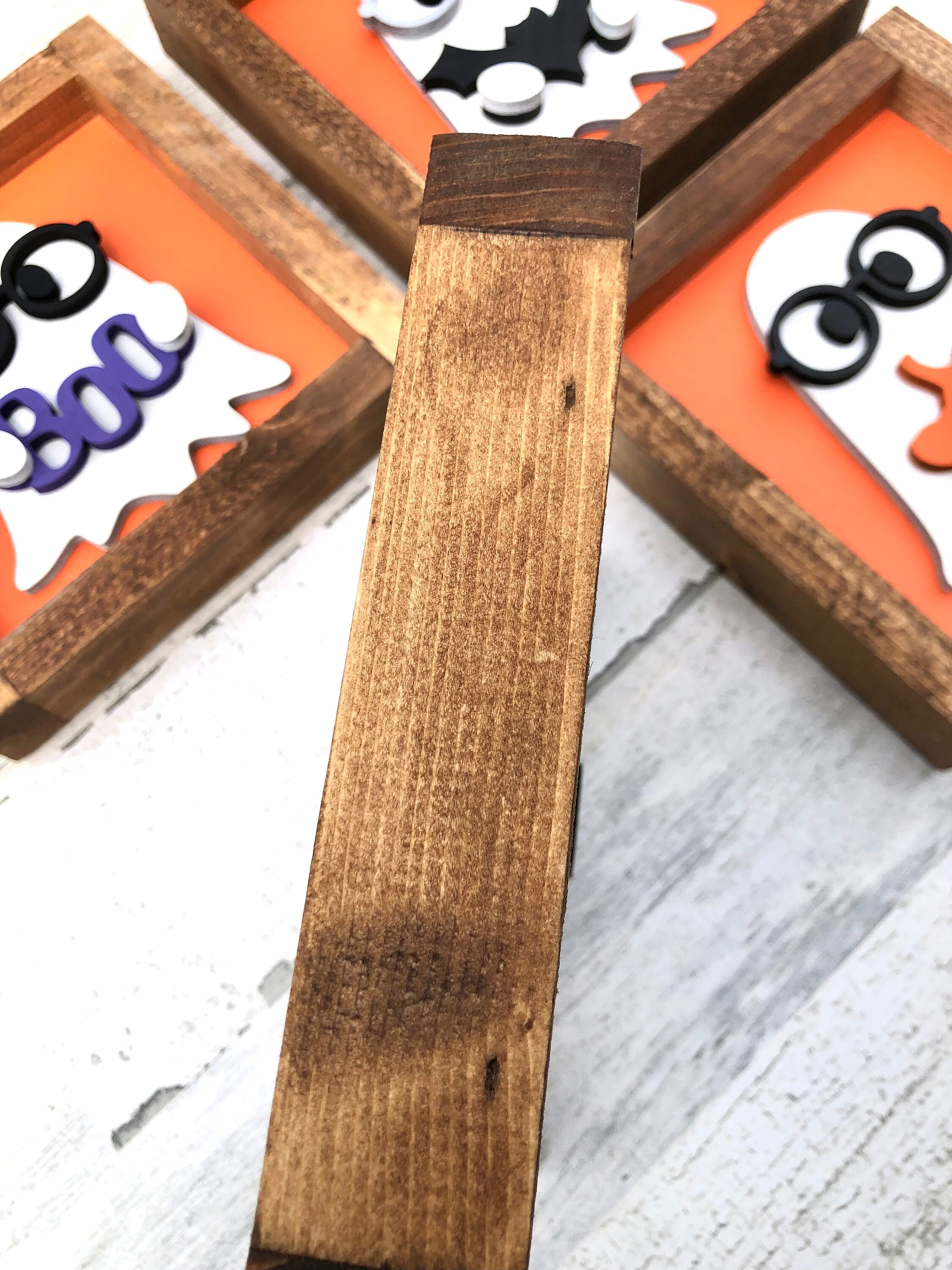Ghost - Halloween Mini Wood Signs, Ghost With Glasses Mini Sign, Cute ...
