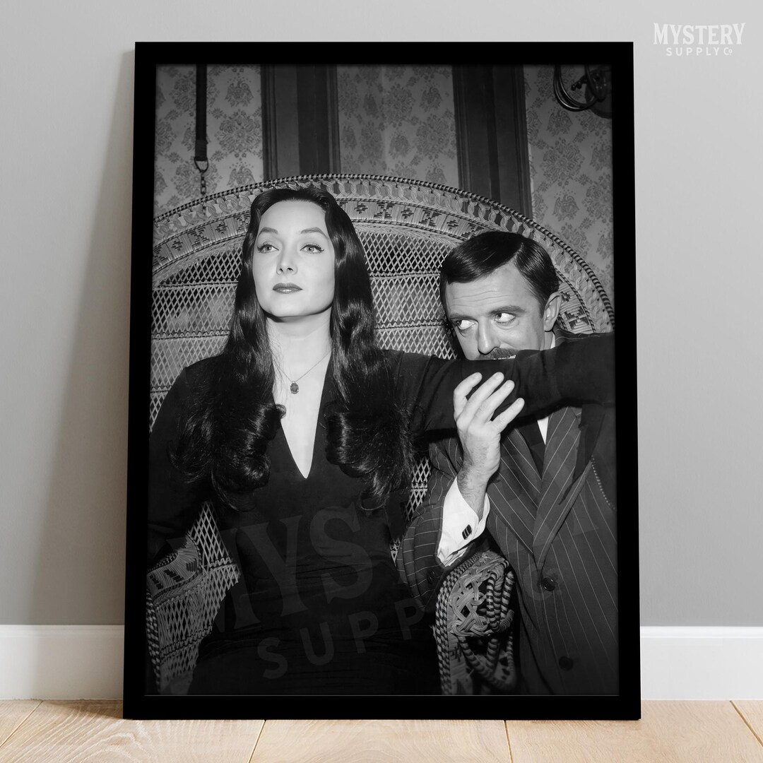 Morticia Addams and Gomez 1960s Vintage Addams Family Photo Poster ...