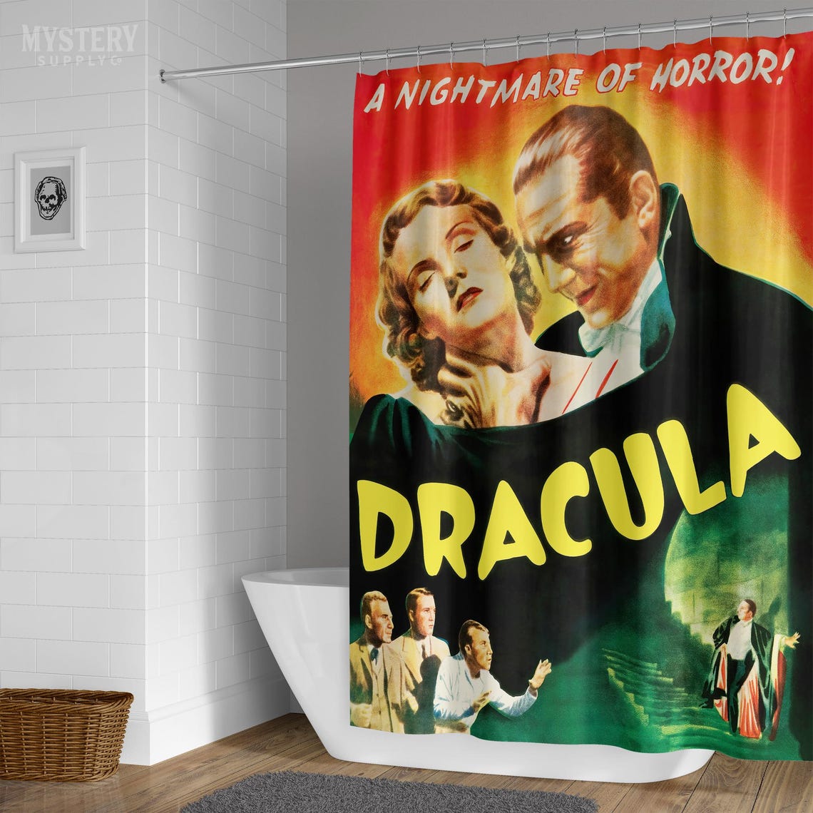 Dracula 1947 Vintage Horror Vampire Monster Movie Shower Curtain ...