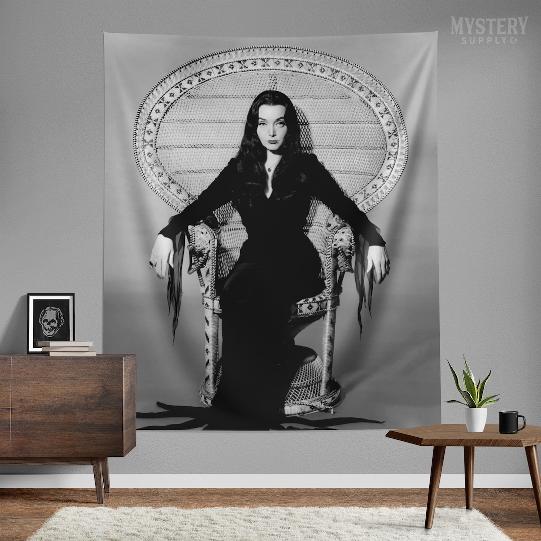 Morticia Addams Carolyn Jones Vintage Addams Family Witch Photo Wall ...
